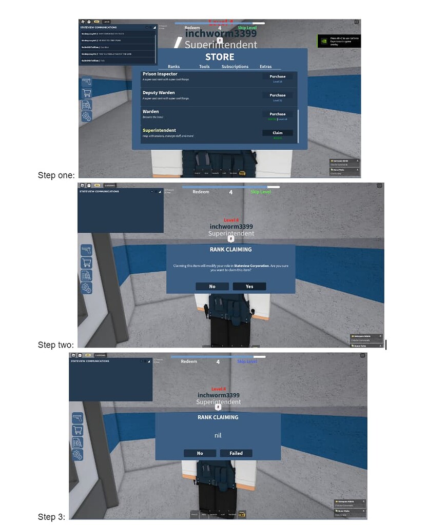 Superintendent rank not changing in the discord or the roblox group ...